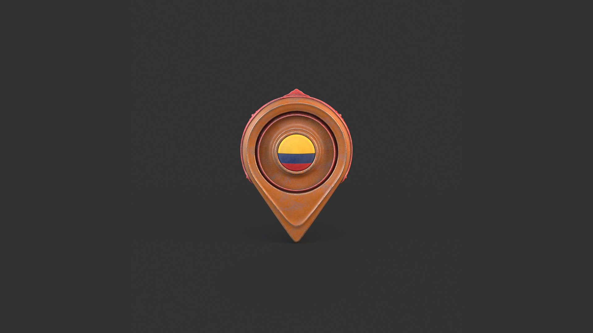 Colombia Flag Icon 3D Model - TurboSquid 2063084