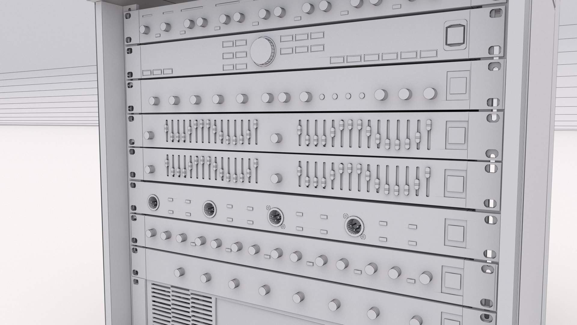 3D Audio Studio Rack - TurboSquid 1870543