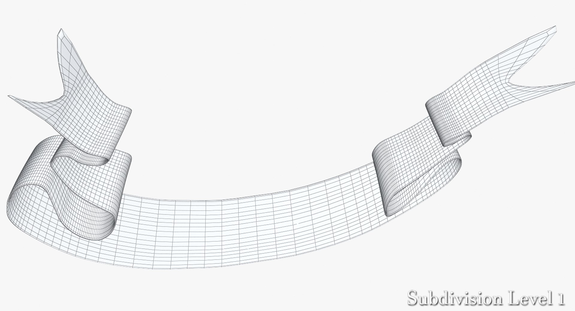 3d Model Banner Ribbon