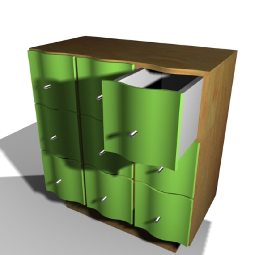 3d Drawer Cabinet Model