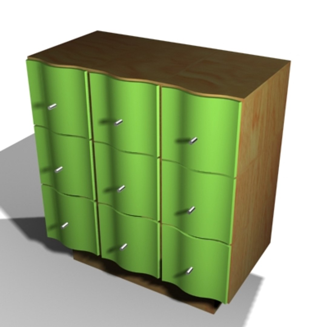 3d Drawer Cabinet Model