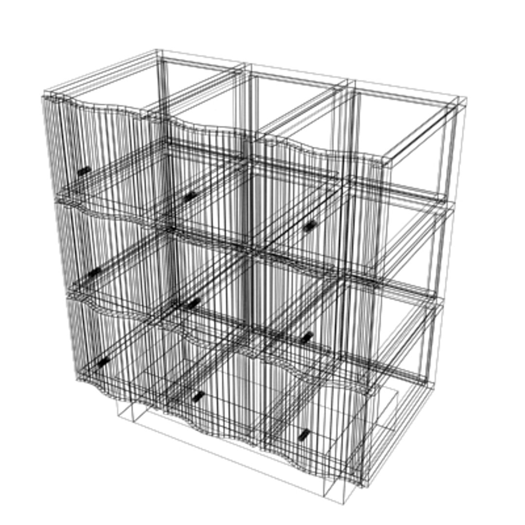 3d Drawer Cabinet Model