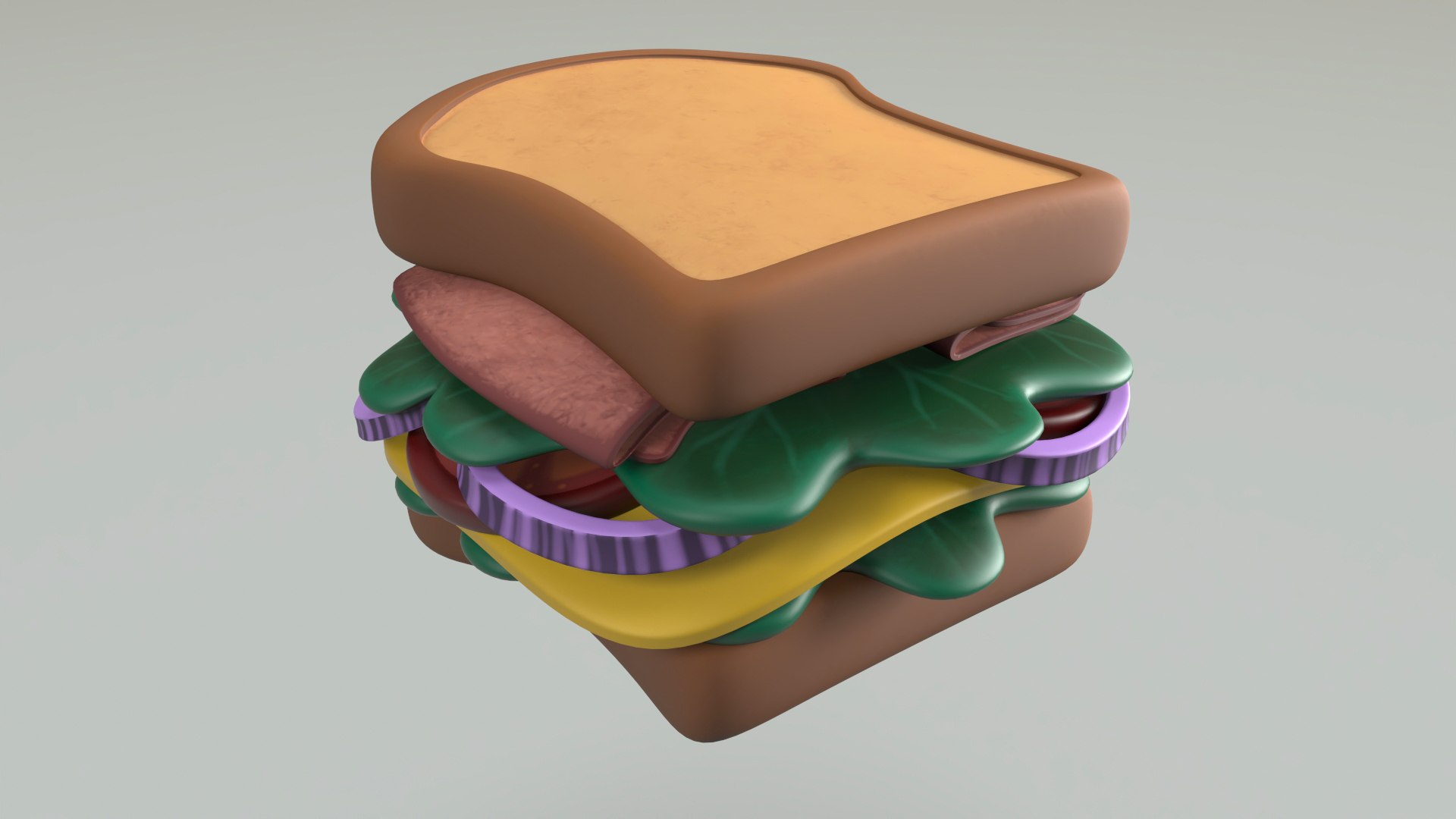 Cartoon Sandwich 3D Model - TurboSquid 1515495
