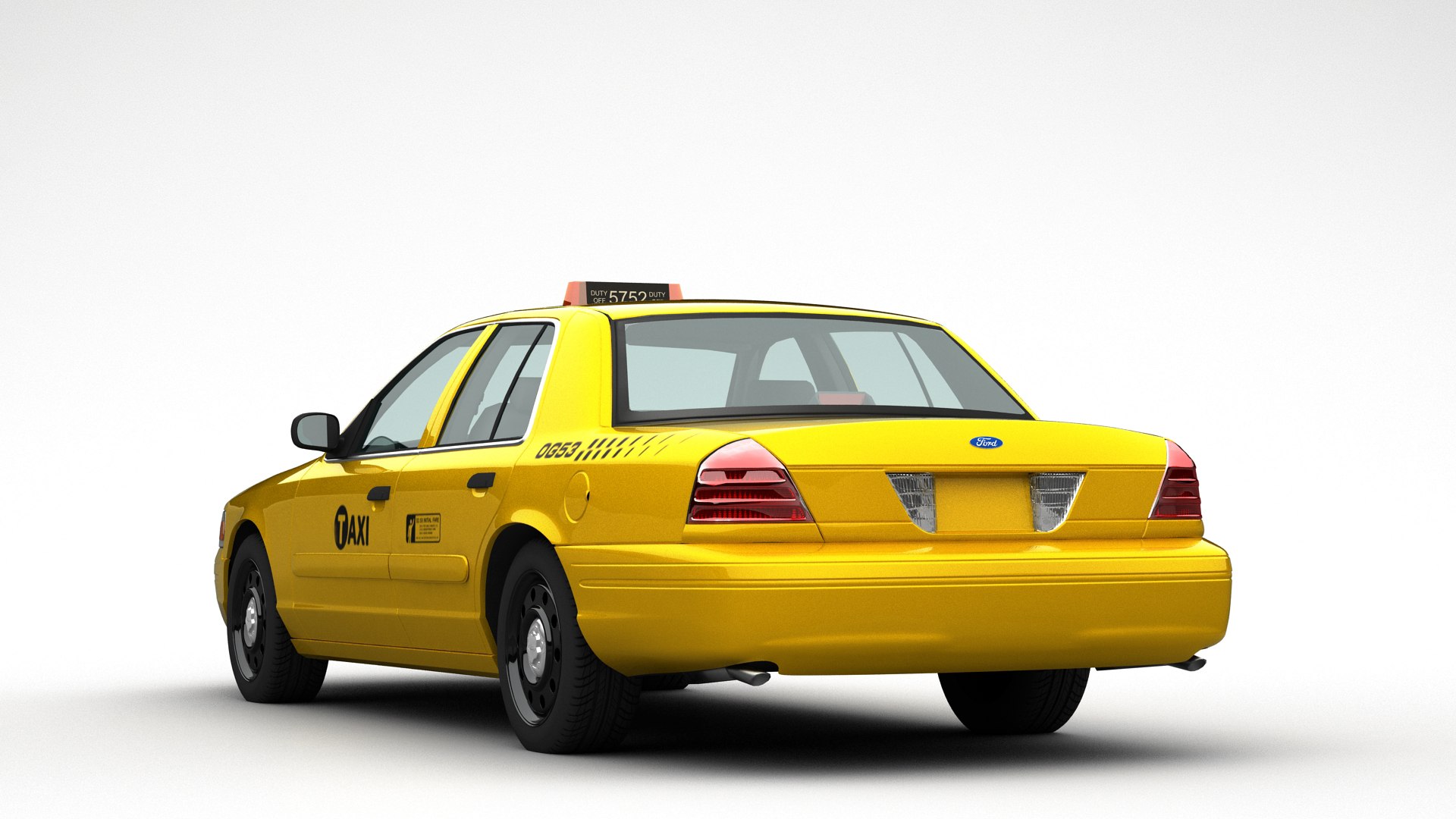 3D Model Ford Crown Victoria Taxi - TurboSquid 2010835