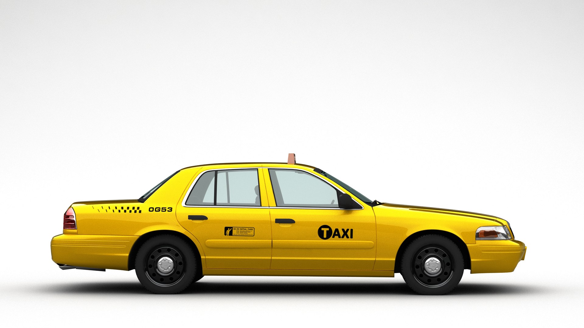 3D Model Ford Crown Victoria Taxi - TurboSquid 2010835