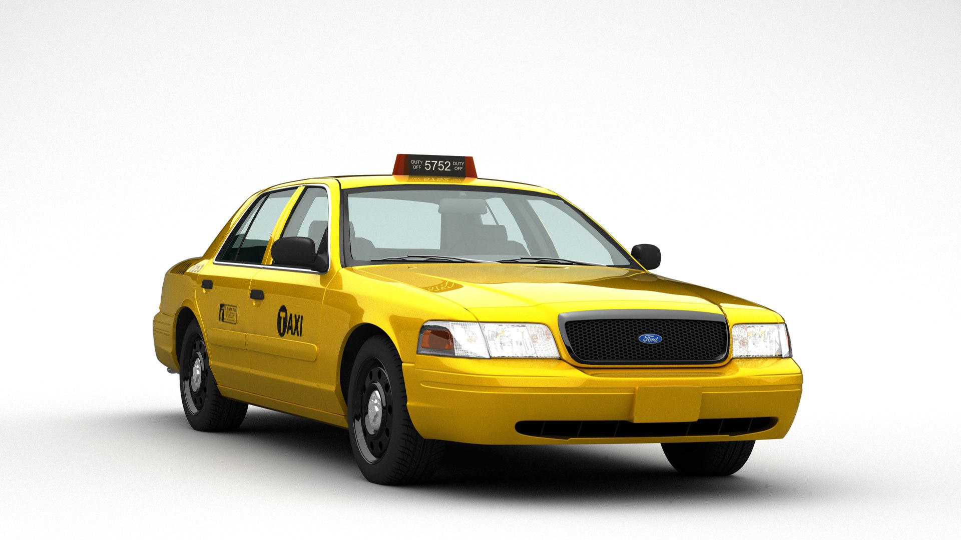 3D Model Ford Crown Victoria Taxi - TurboSquid 2010835