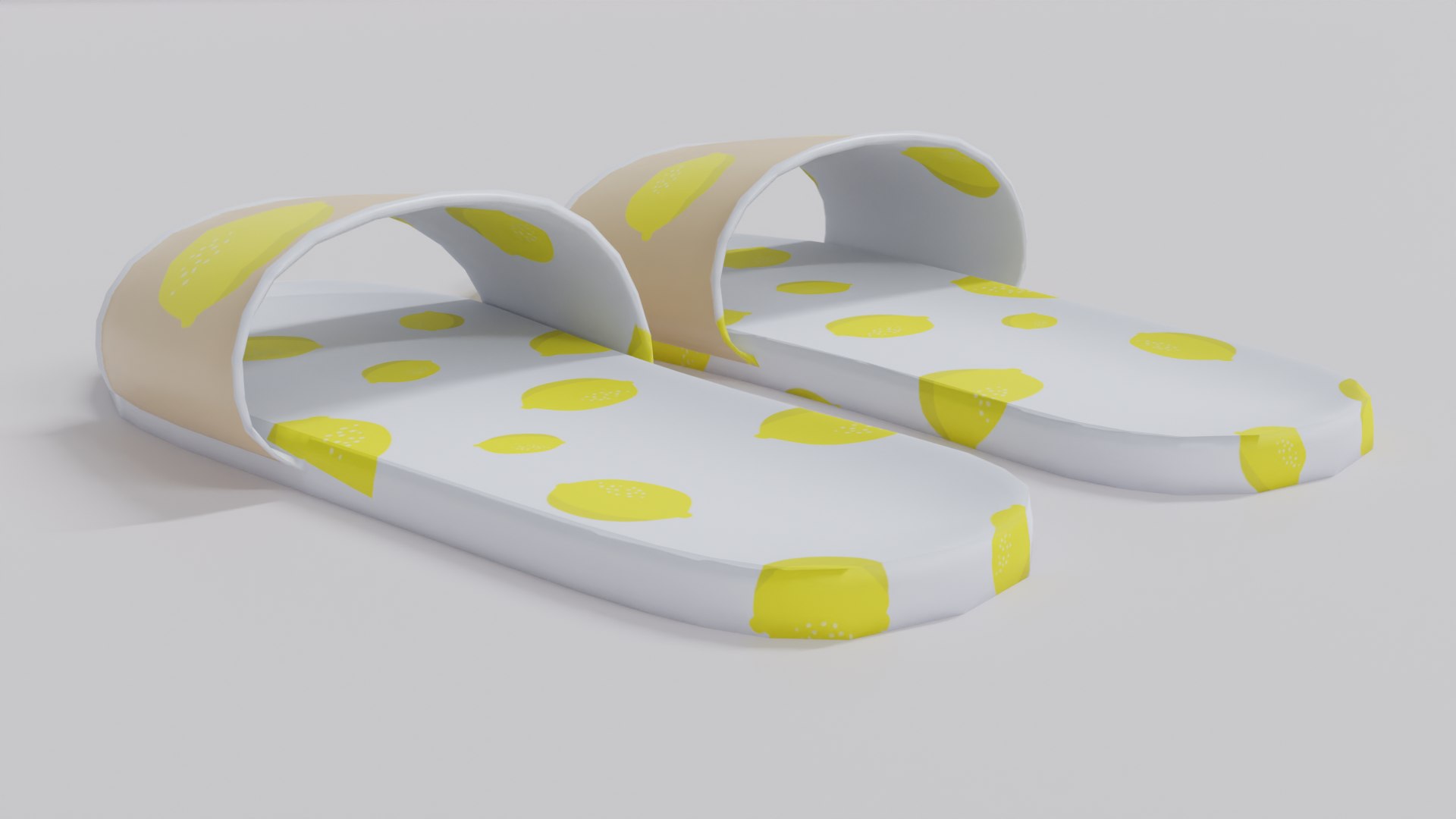Lemon Slippers 3D Model - TurboSquid 1857820