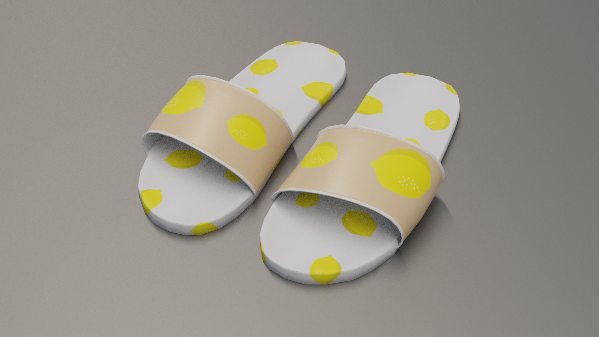 Lemon Slippers 3D Model - TurboSquid 1857820