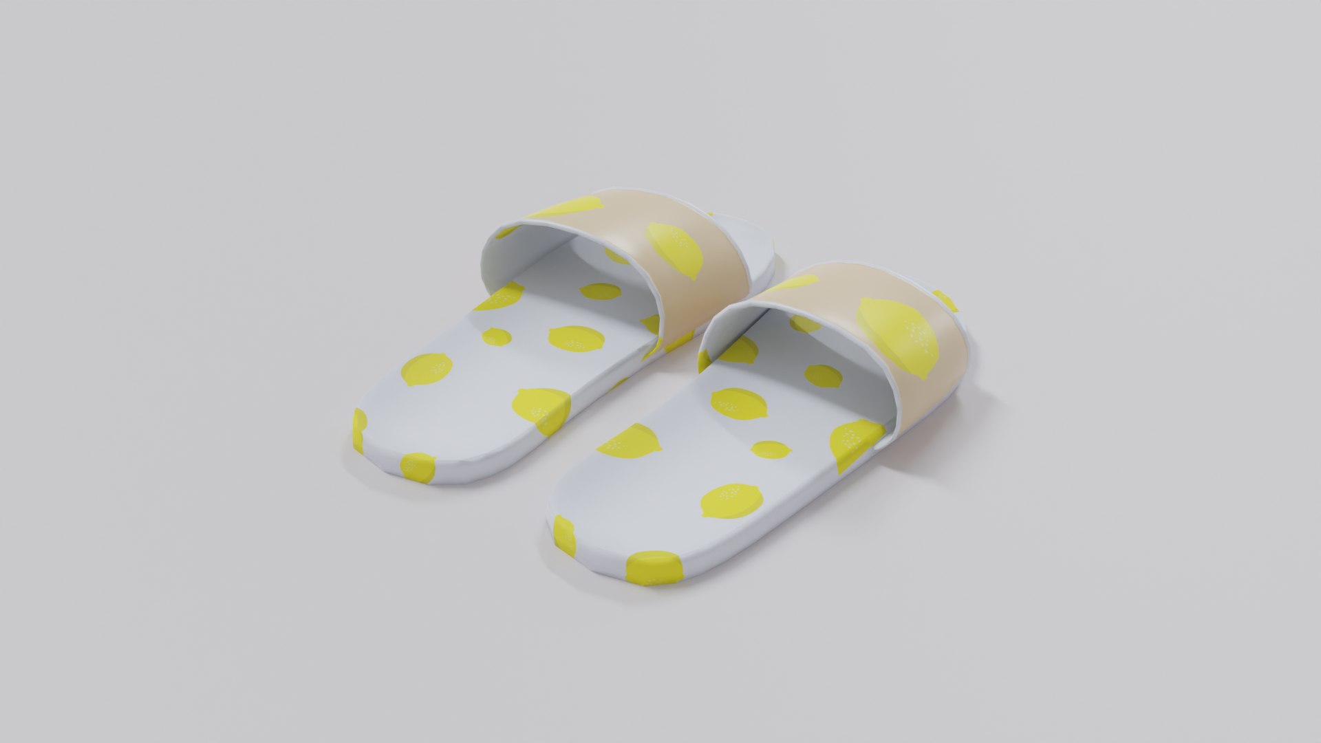 Lemon Slippers 3D Model - TurboSquid 1857820