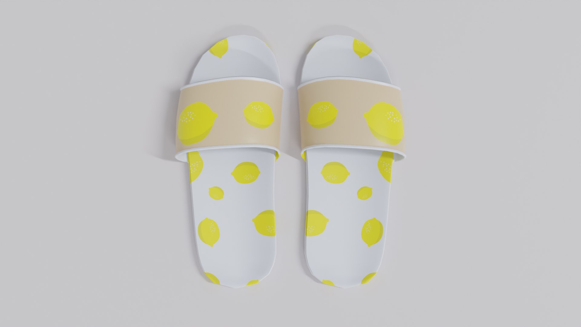 Lemon Slippers 3D Model - TurboSquid 1857820