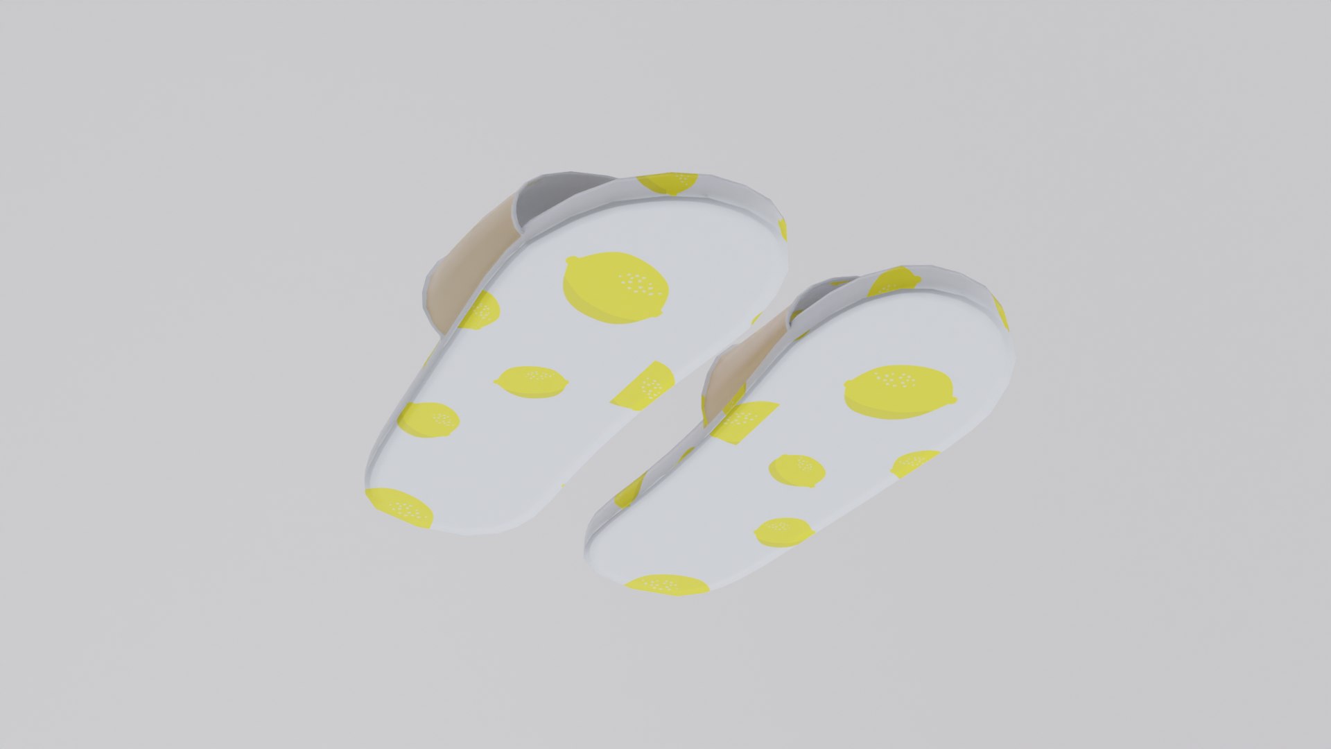 Lemon Slippers 3D Model - TurboSquid 1857820