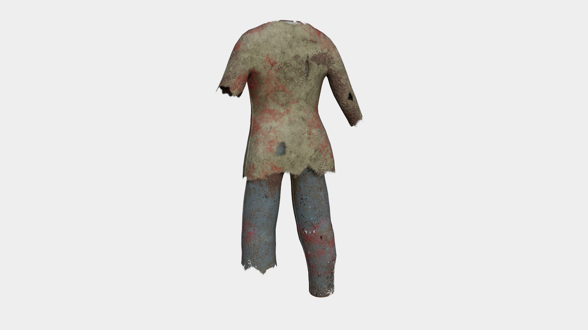 Zombie Clothing Color 01 - Undead Character Design 3D Model ...