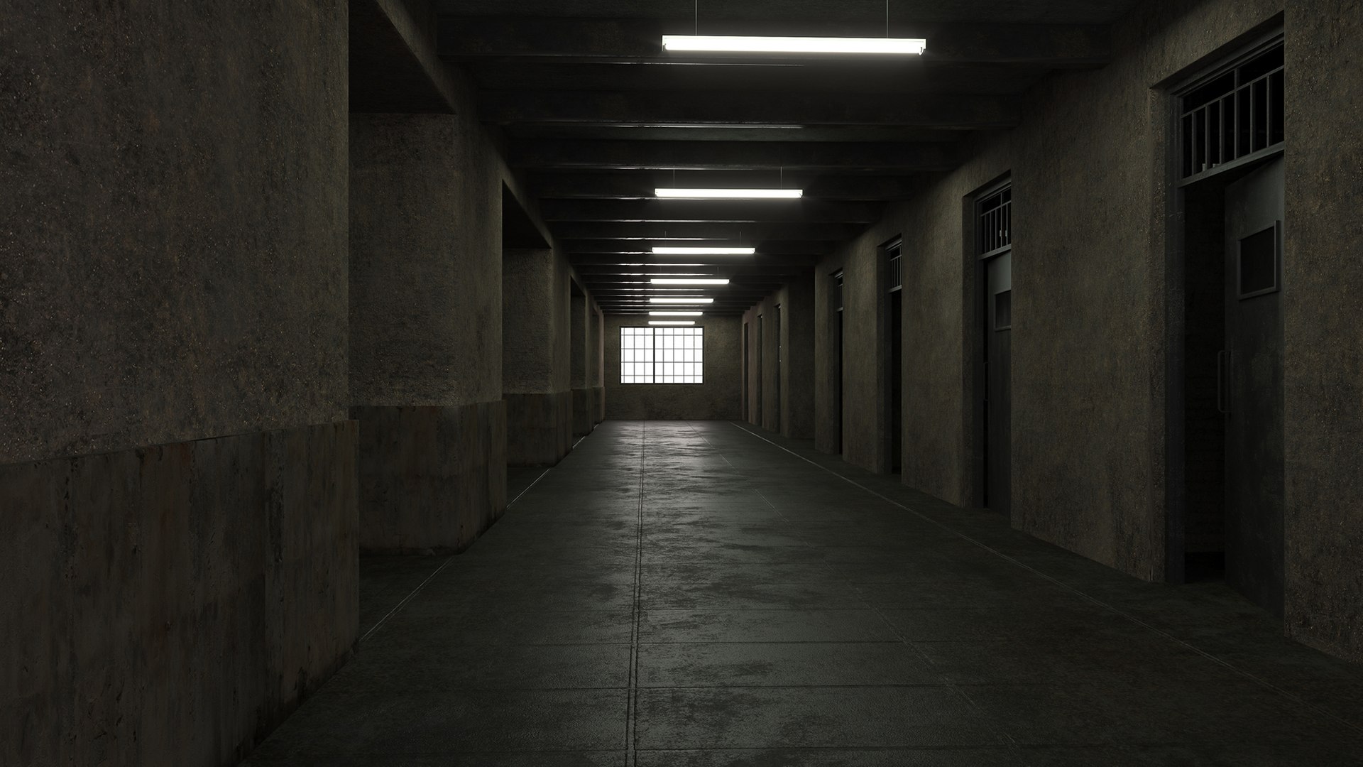 Lowpoly Old Dark Scary Corridor 02 3D Model - TurboSquid 2015825