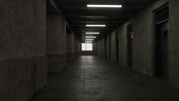 Lowpoly old dark scary corridor 02 3D model - TurboSquid 2015825