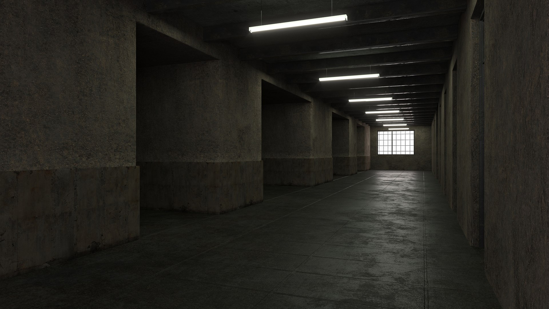 Lowpoly Old Dark Scary Corridor 02 3D Model - TurboSquid 2015825