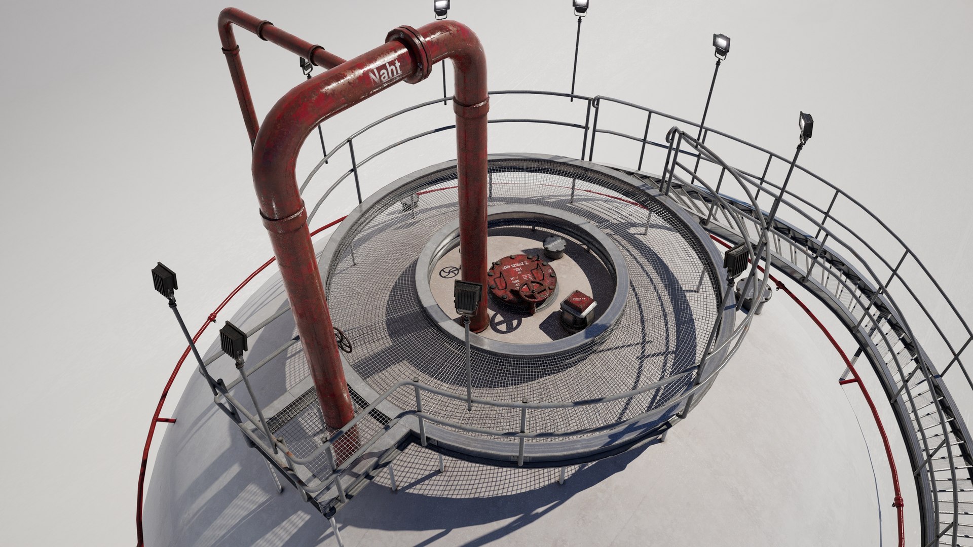 Industrial Liquified Hydrogen Flammable Gas Storage Tank 3D Model ...