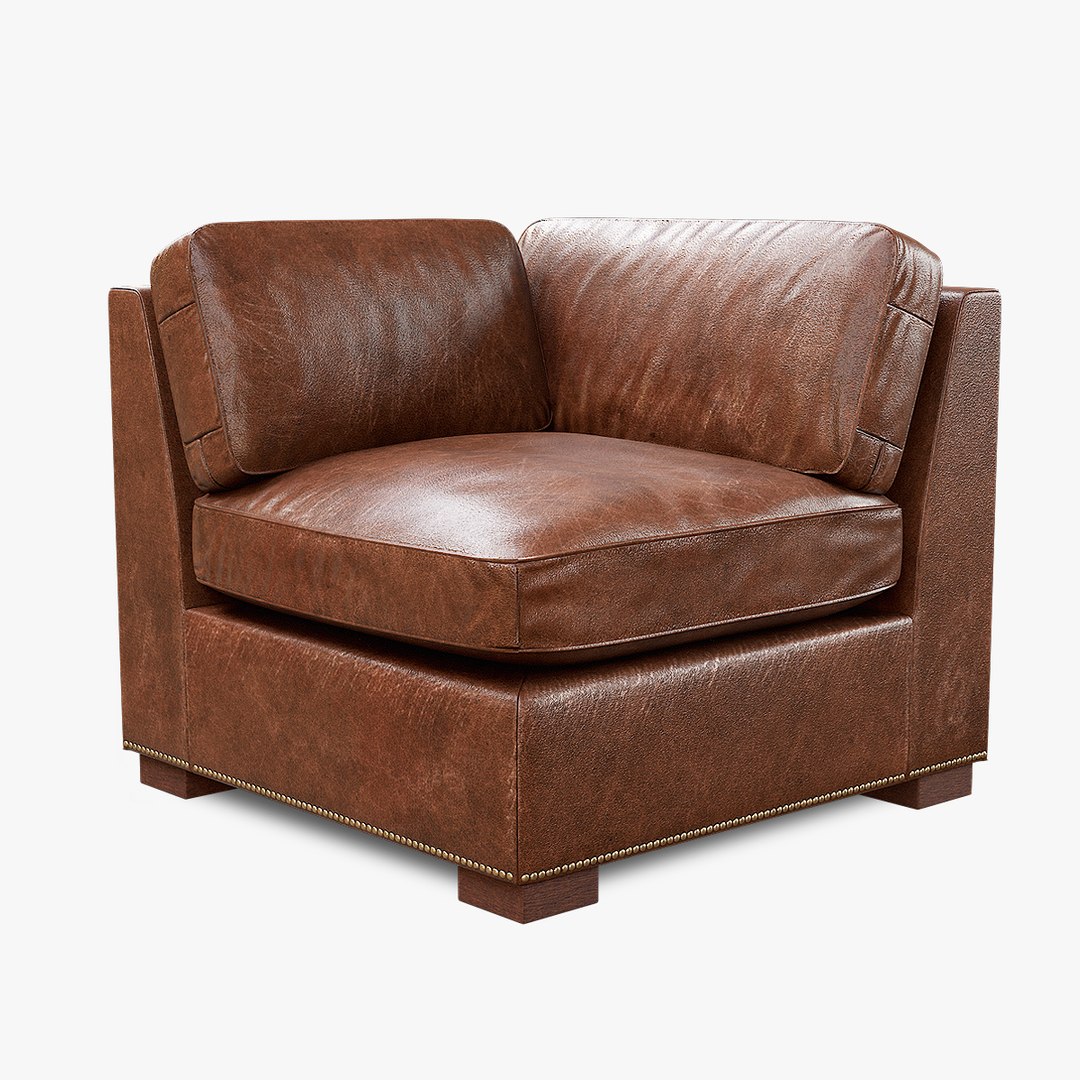 Collins Leather Corner Chair 3D model - TurboSquid 2088468