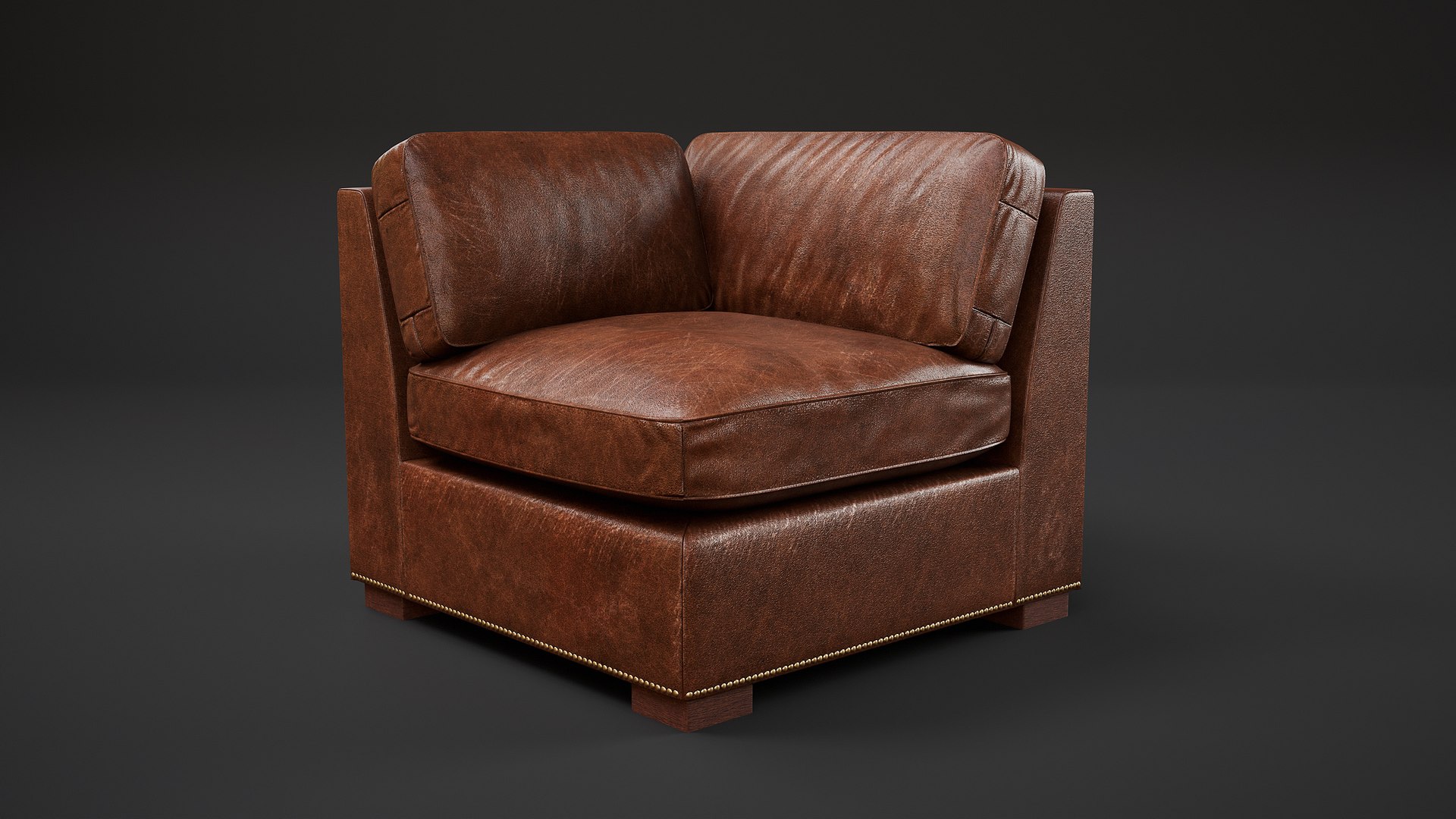 Collins Leather Corner Chair 3D Model - TurboSquid 2088468