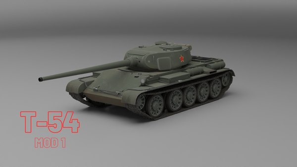 T-54 第一个原型机3D模型 - TurboSquid 2138856