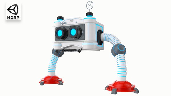 3D модель Футуристический Unity-совместимый робот Unity HDRP ...