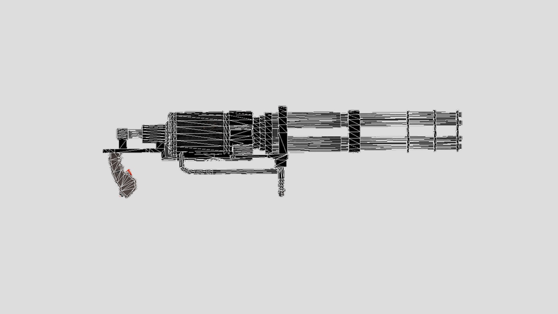 Mini Gun II 3D Low Poly-Game Ready Gun Model-008 3D model - TurboSquid ...
