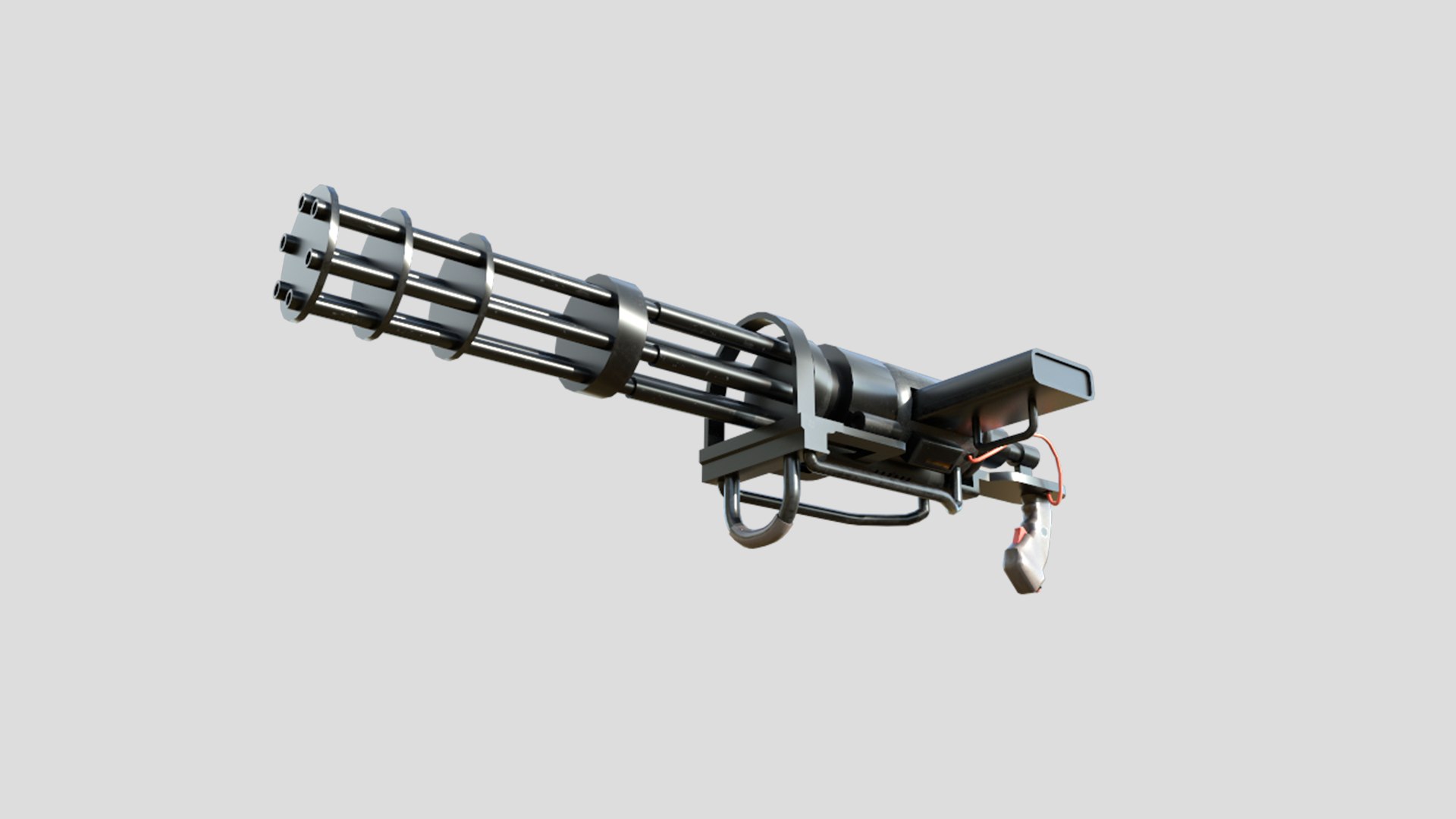 Mini Gun II 3D Low Poly-Game Ready Gun Model-008 3D model - TurboSquid ...