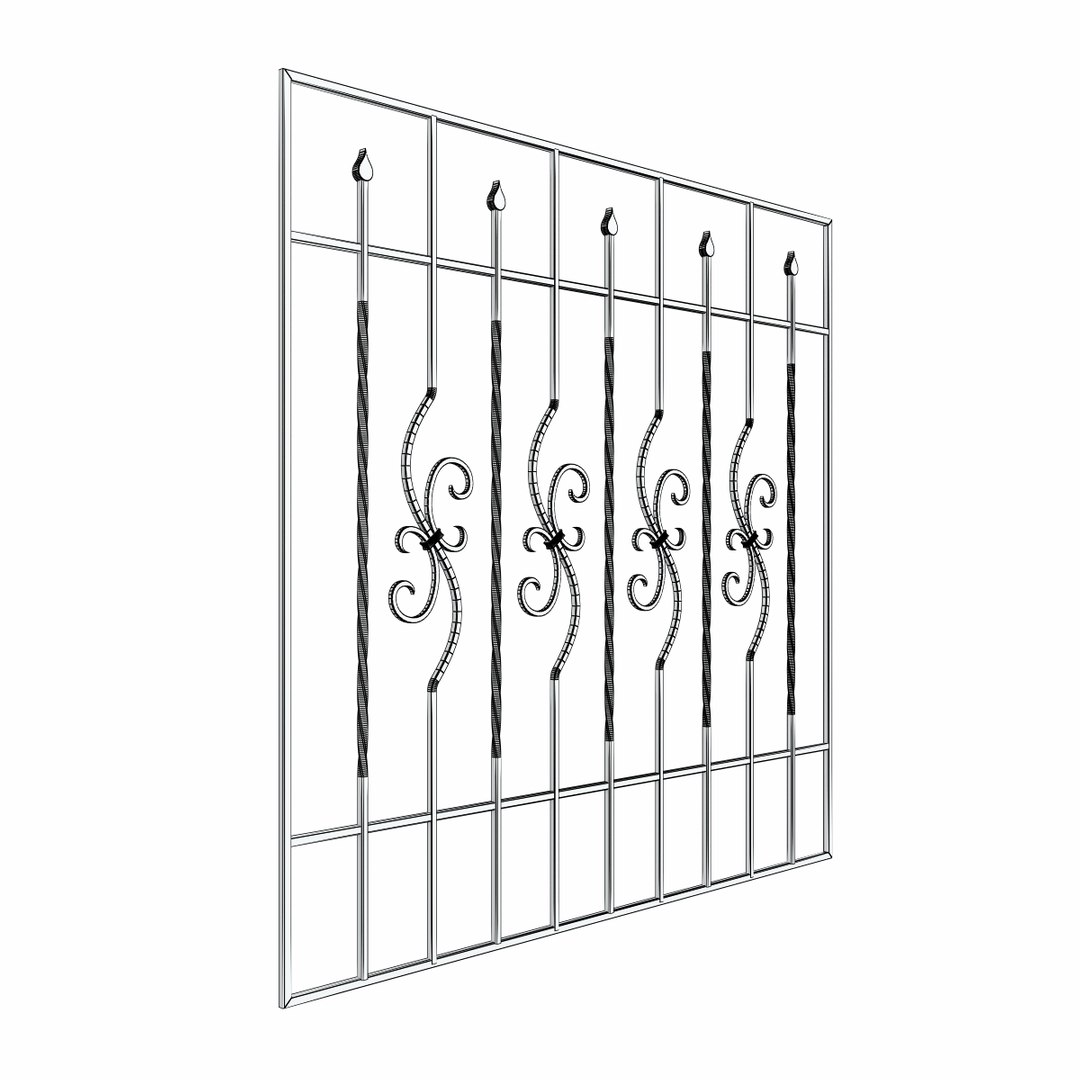 Window Bars 3d Model