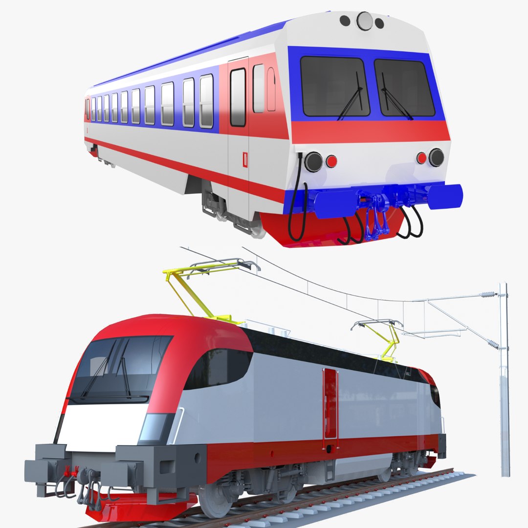 Siemens Locomotive And Diesel Train 3D Model - TurboSquid 1762729