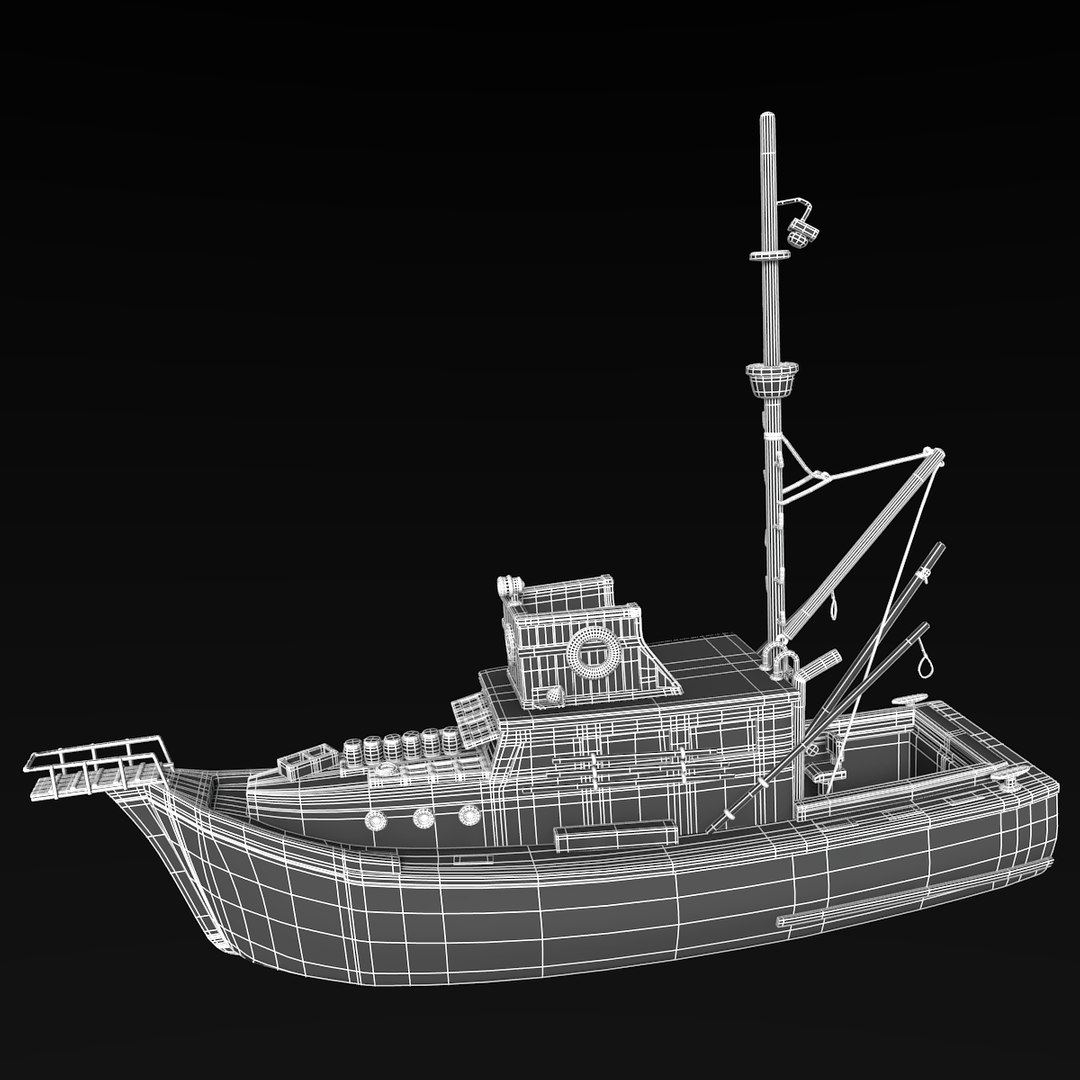3d Wooden Fishing Boat