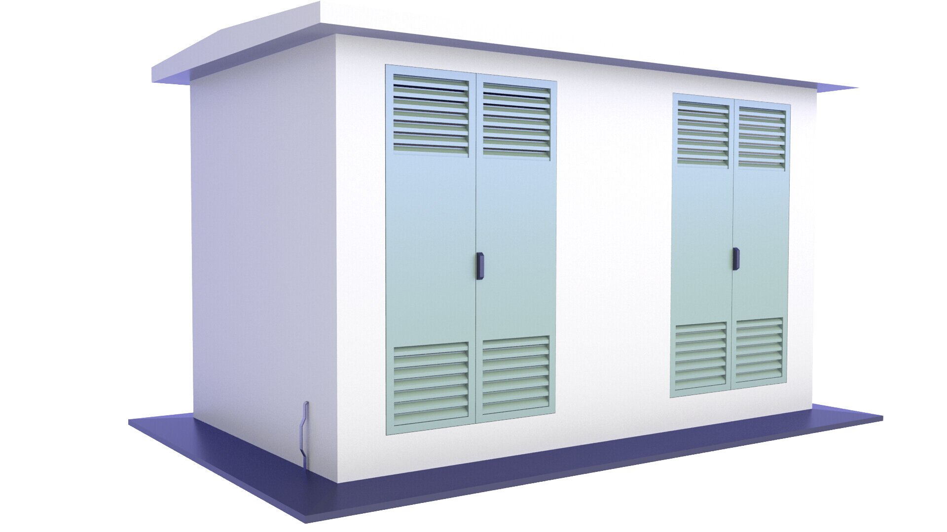 3D Model Precast Concrete Substation Building Low Poly 13 - TurboSquid ...