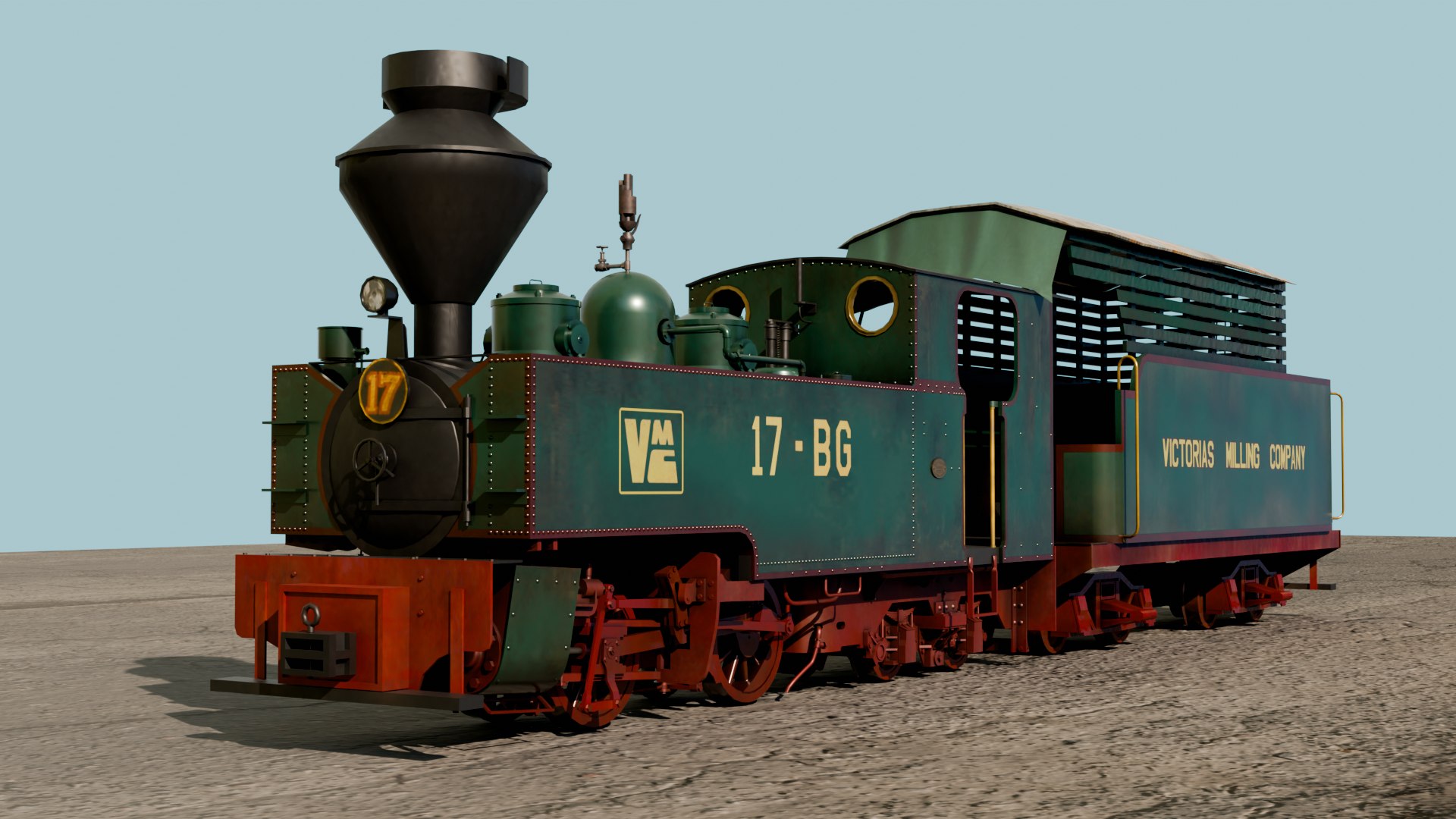 3D KCR 0-4-4T WG Bagnall Loco - TurboSquid 2376980