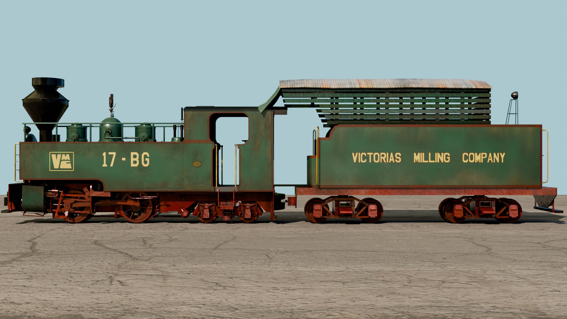 3D KCR 0-4-4T WG Bagnall Loco - TurboSquid 2376980