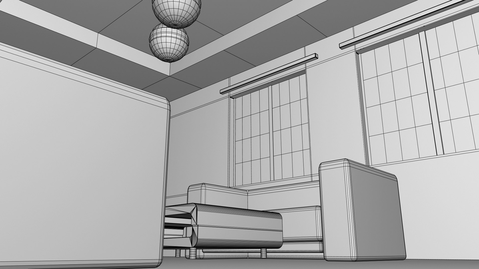 Living Room Base Mesh 3D Model - TurboSquid 1744083