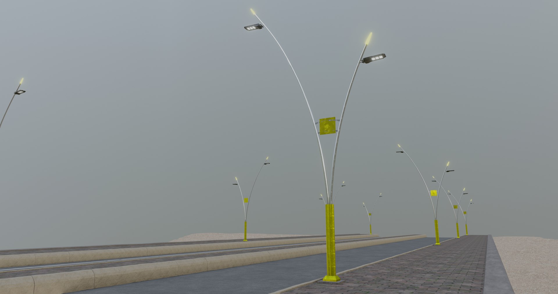 Decorative Lighting Pole Type-3 Model - TurboSquid 2080199