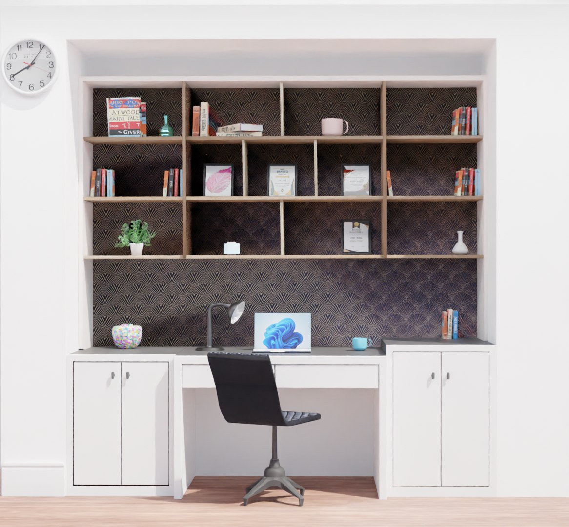 3D Model Personal Desk Interior - TurboSquid 2107571