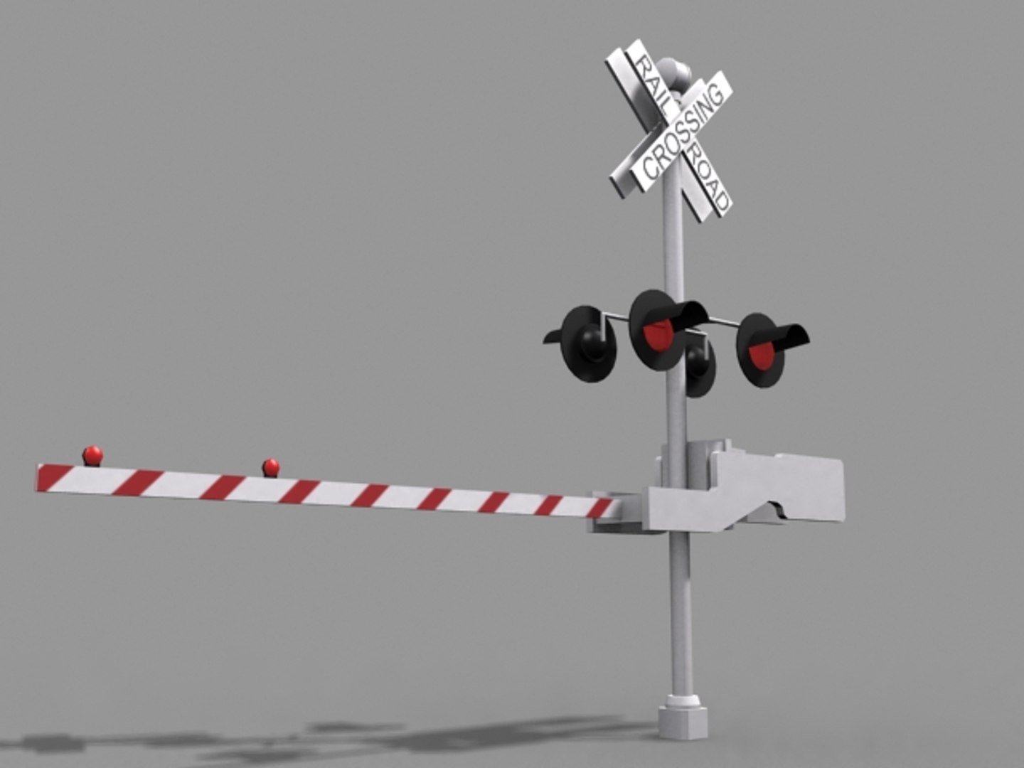 3d Railroad Crossing Model