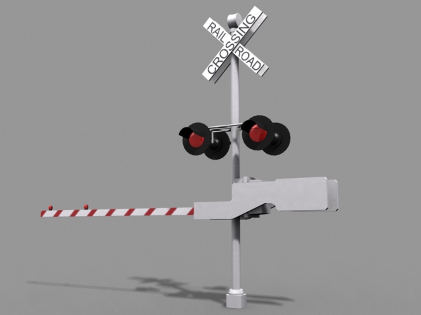 3d Railroad Crossing Model