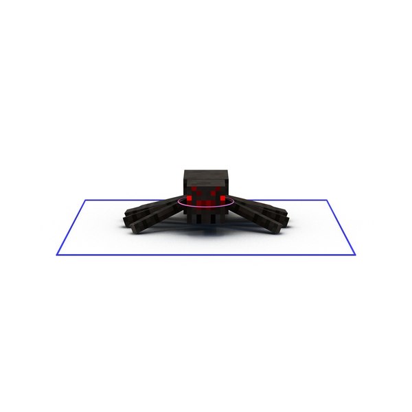 3d minecraft spider rigged