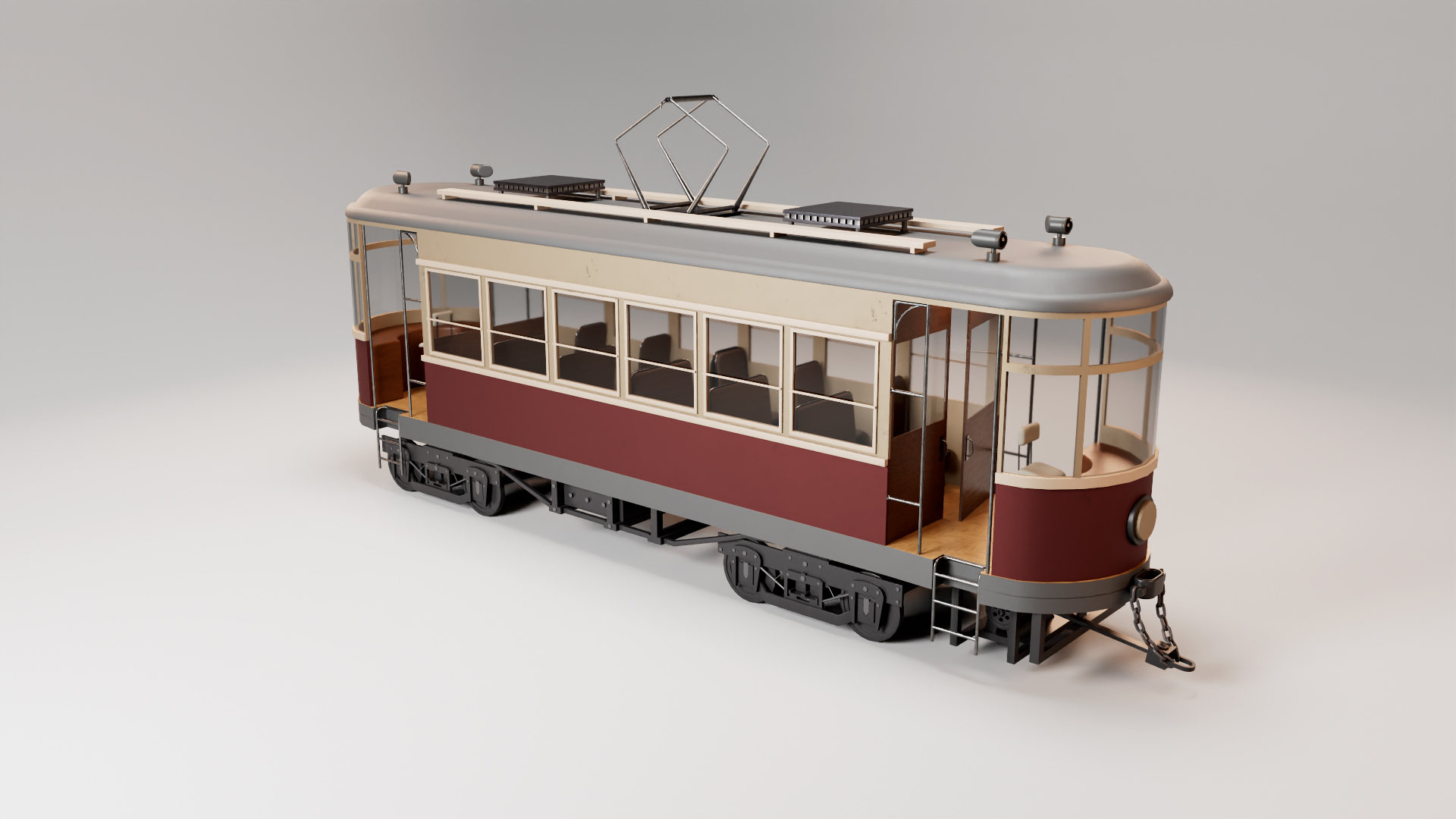 Old Tram 3D Model - TurboSquid 2324773