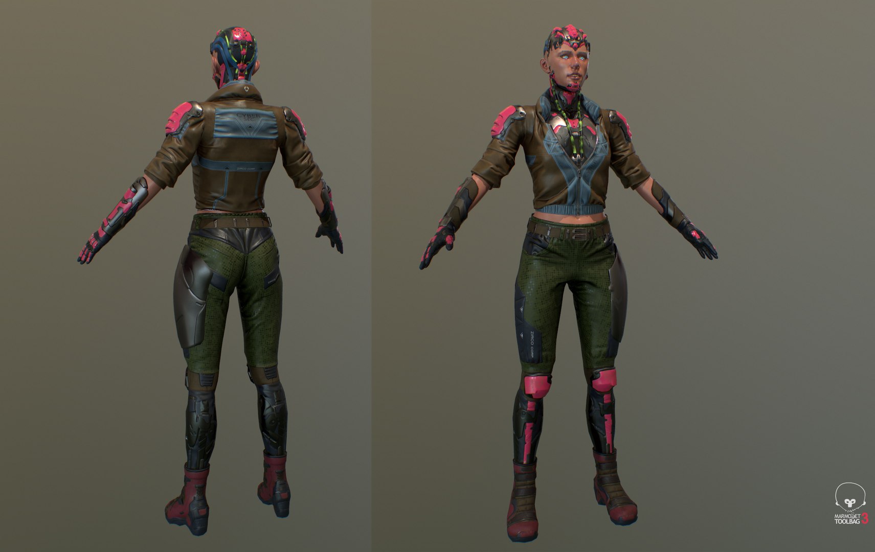 Cyberpunk Girl Cyber Model - TurboSquid 1689572