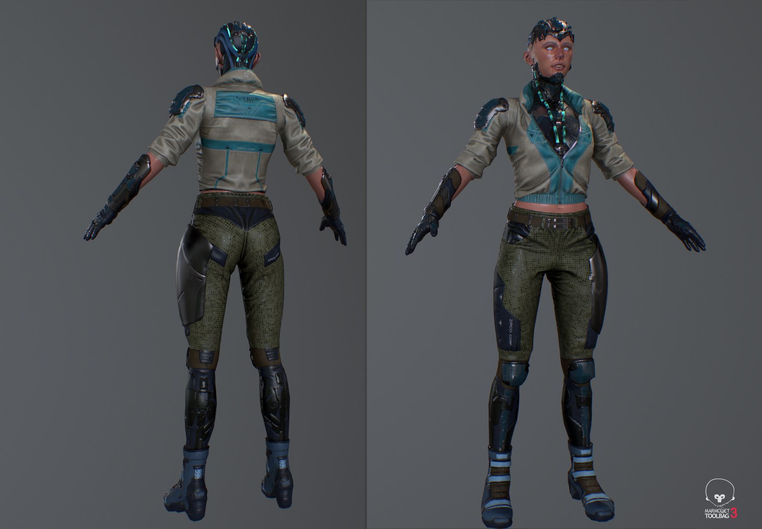 Cyberpunk Girl Cyber Model - TurboSquid 1689572