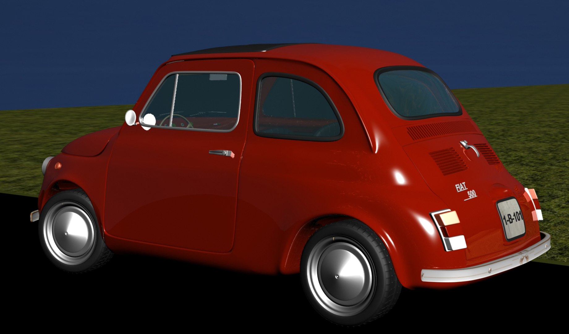 Fiat 500 Classic 3d Max