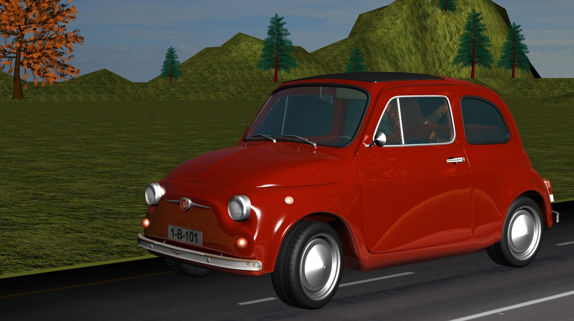 Fiat 500 Classic 3d Max