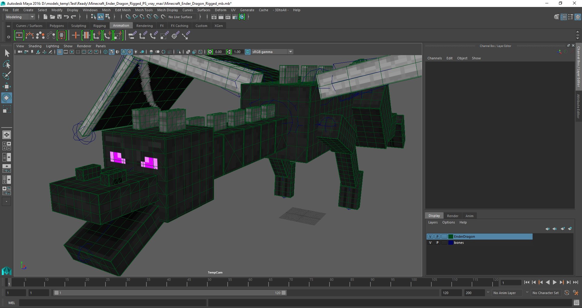 Minecraft characters rigged 3 model - TurboSquid 1633464