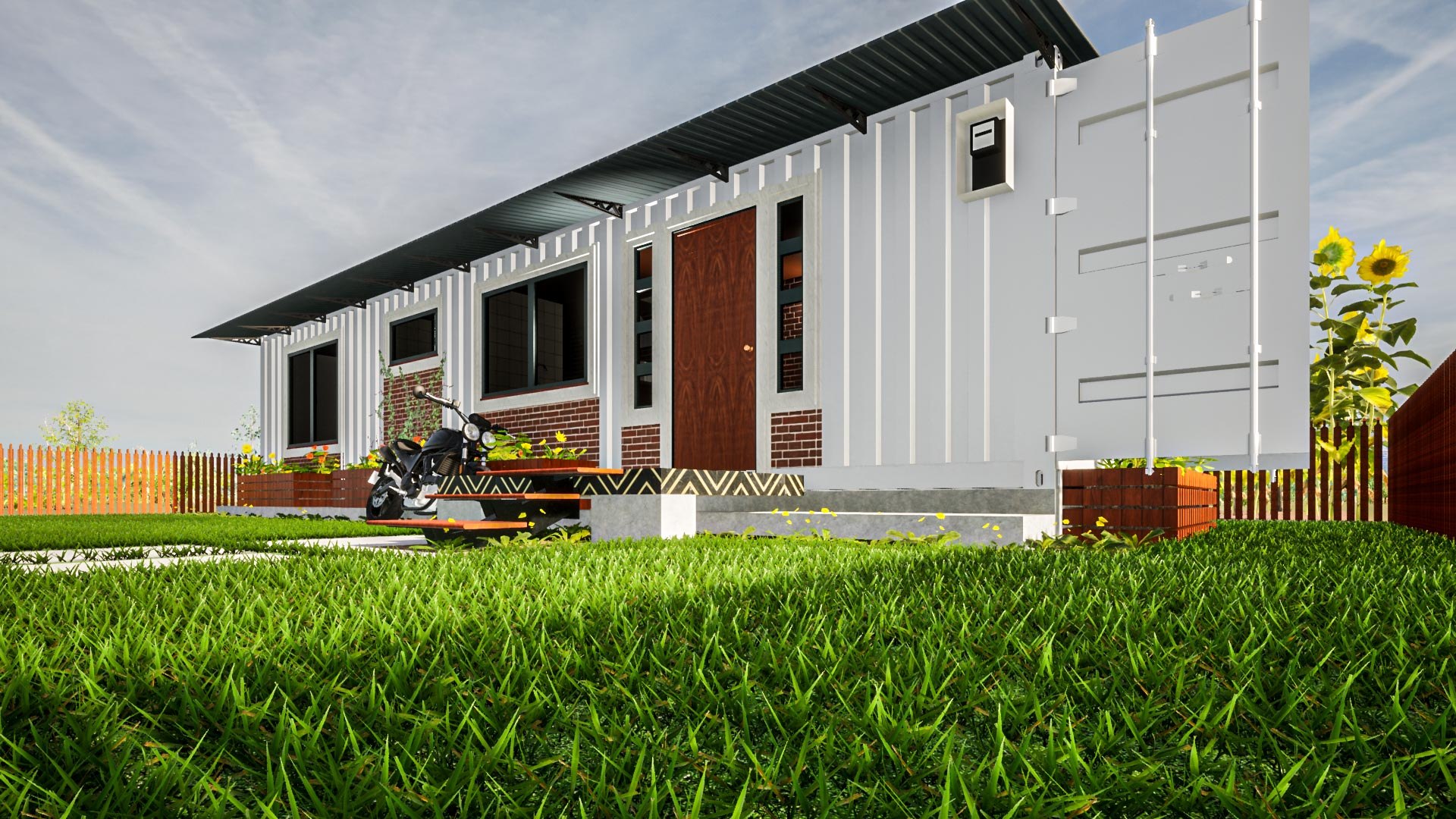 3D Container House 1 Bedroom Interior And Exterior Model - TurboSquid ...