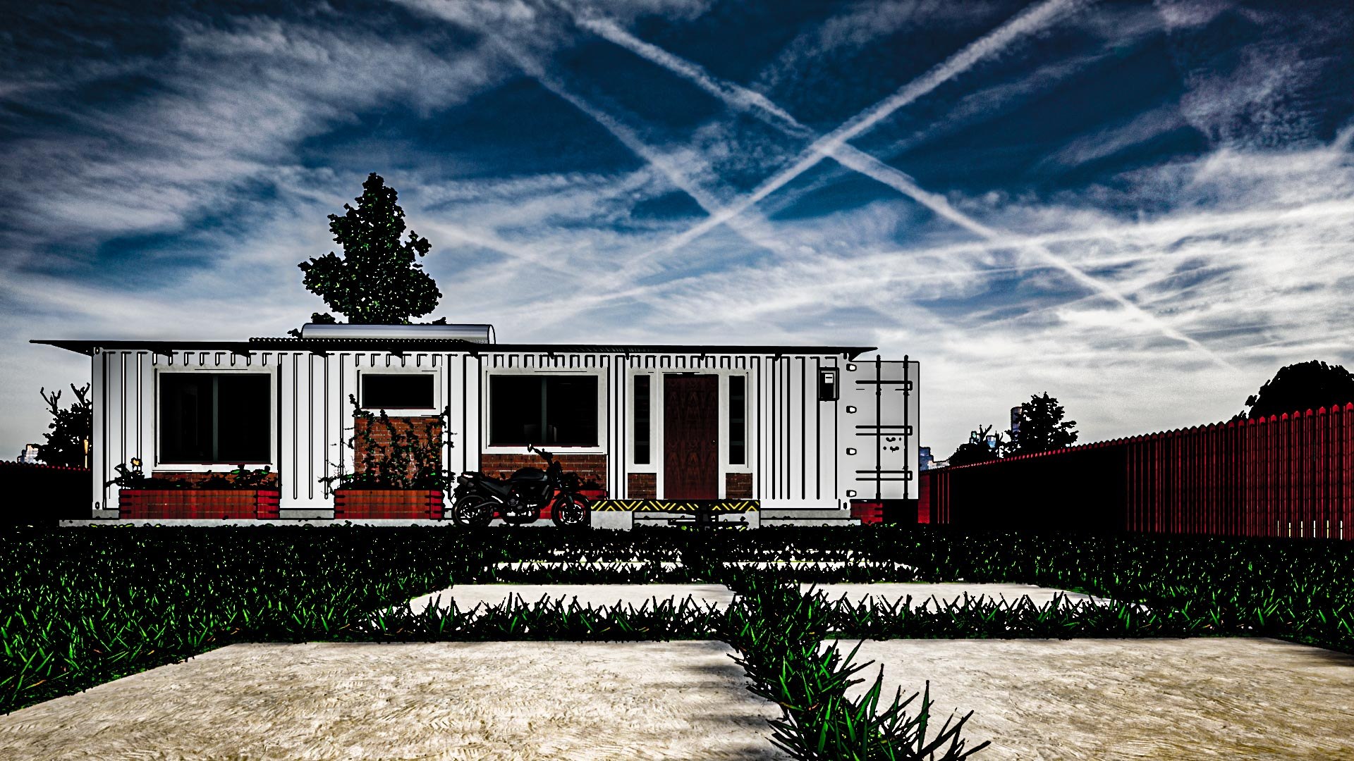 3D Container House 1 Bedroom Interior And Exterior Model - TurboSquid ...