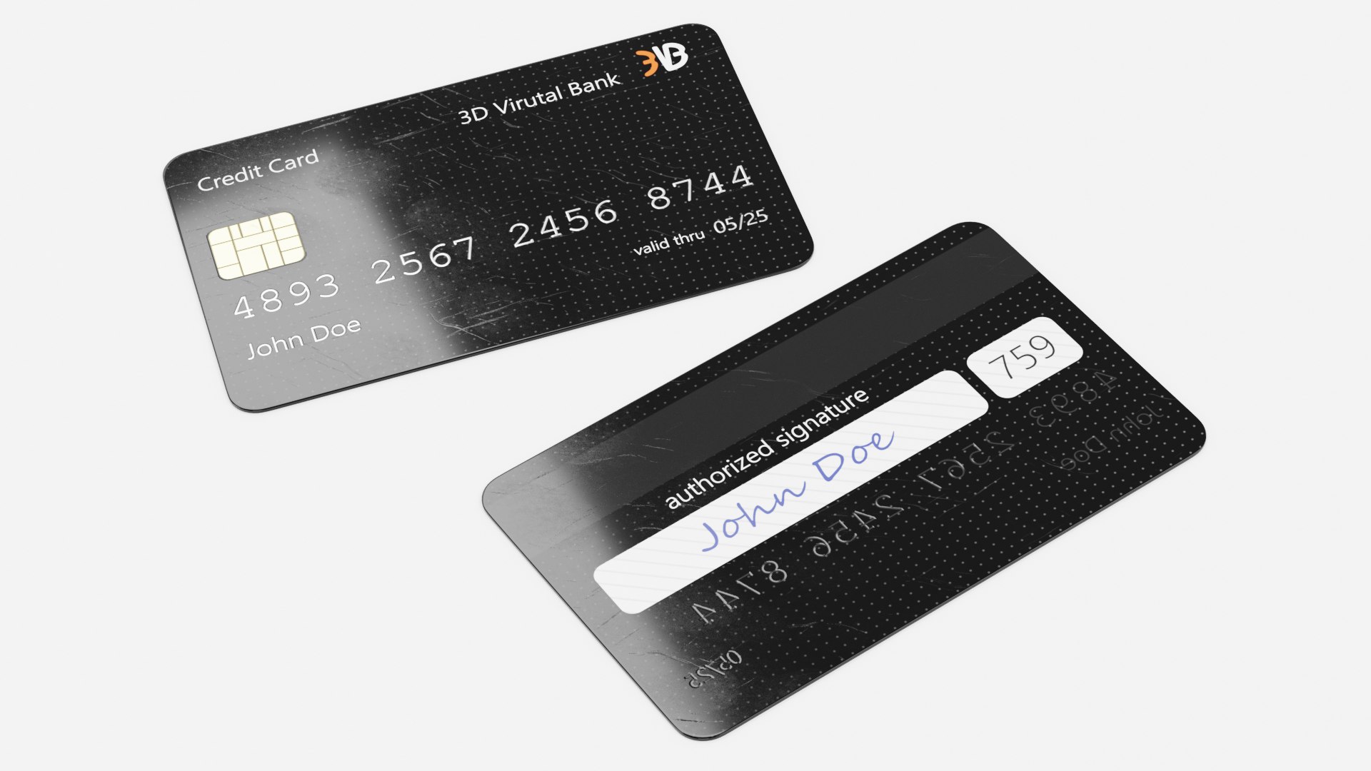 Credit Card 1 Model - TurboSquid 1571976