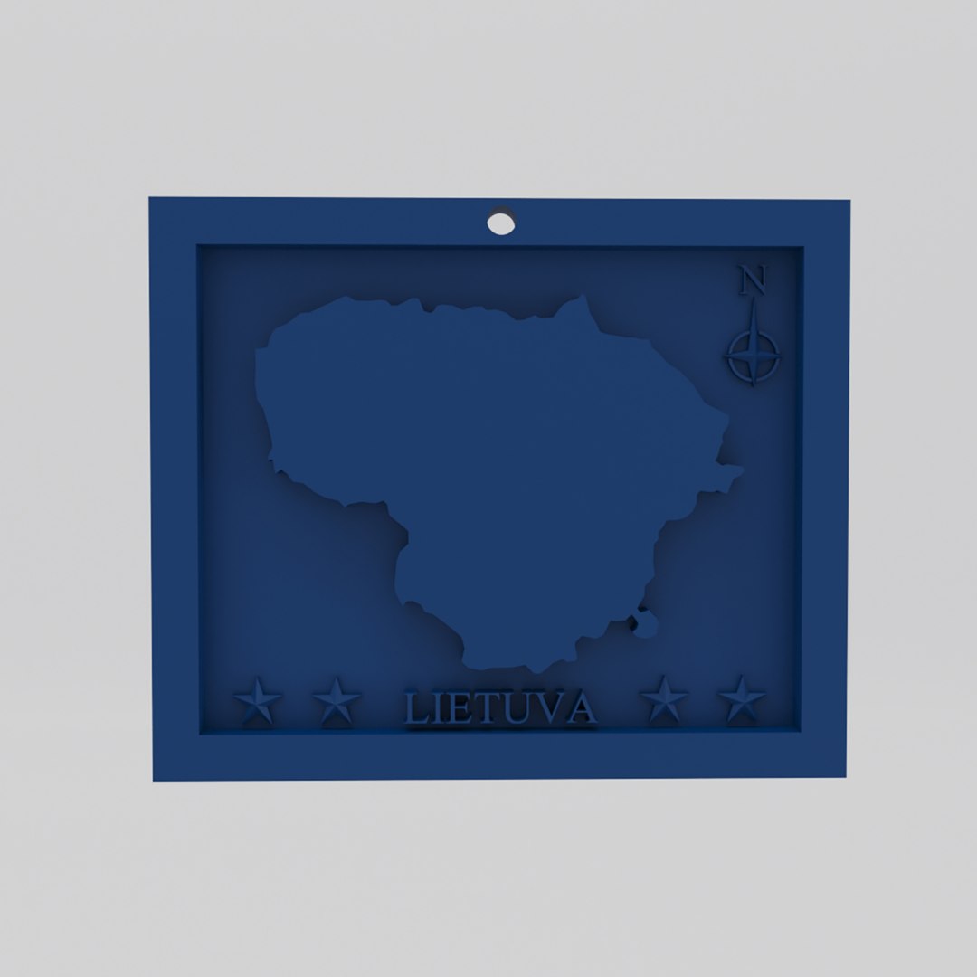 3D Lithuania-Lietuva Map Print Model - TurboSquid 1726991