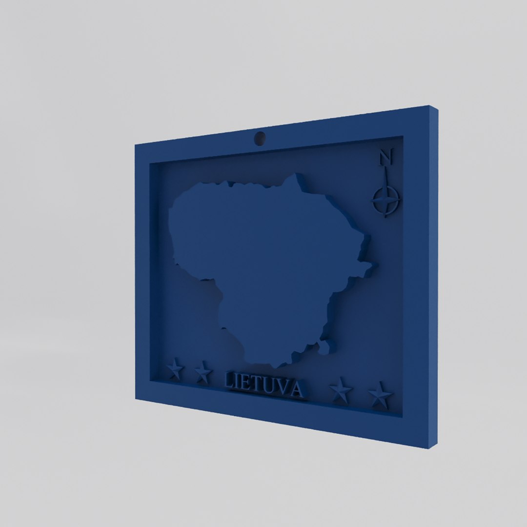 3D Lithuania-Lietuva Map Print Model - TurboSquid 1726991
