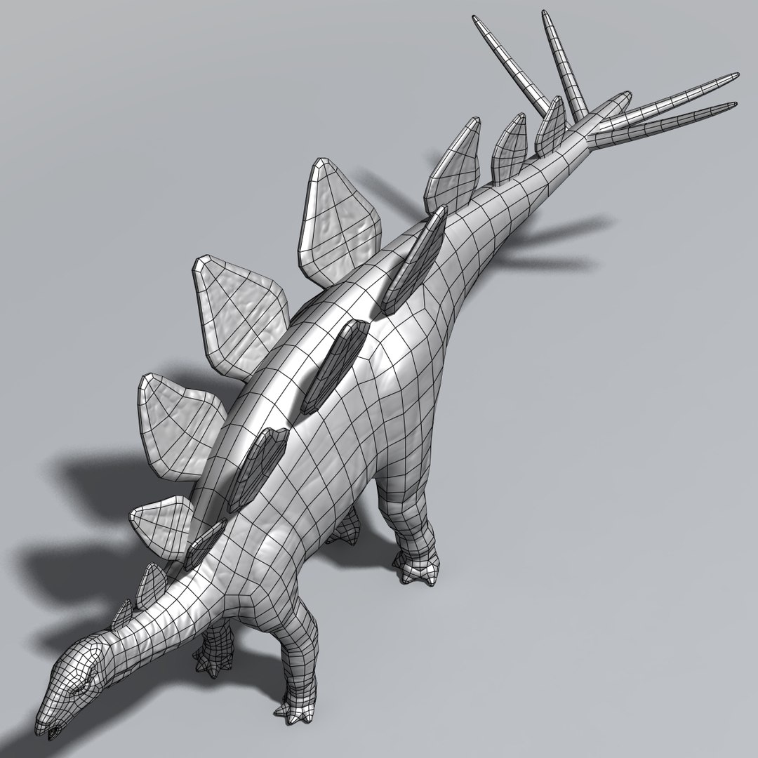 3d Stegosaurus Herbivore Jurassic Model